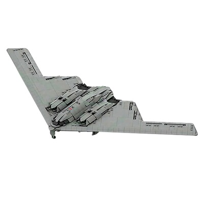 积木玩家MOCB2隐形轰炸机1:70模型拼插积木飞机套装益智摆件玩具