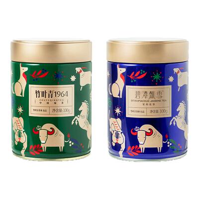 高山绿茶茉莉花茶组合装茶叶200g