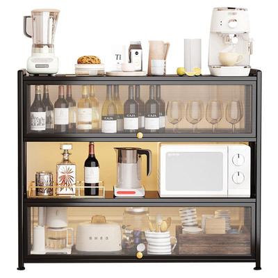 厨房超薄置物柜极窄边柜墙边储物带门小窄窄柜窄款落地多层收纳架