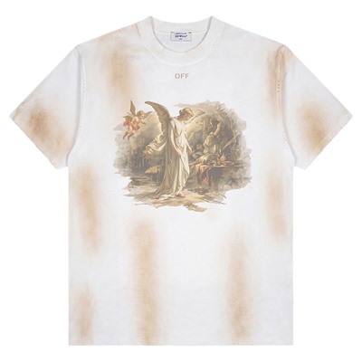 OFF-WHITE™复古油画天使纯棉T恤