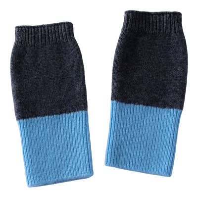 撞色拼接设计山羊绒手套女冬季