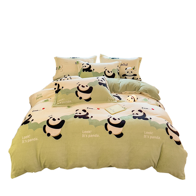 珊瑚牛奶绒被套单件冬季