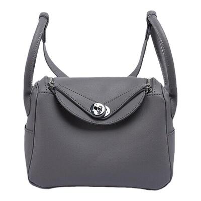 蠢小鱼头层牛皮diy手工琳迪包