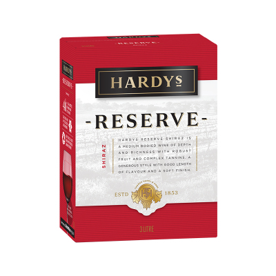 HARDYS夏迪西拉红葡萄酒3L盒装袋装澳大利亚原装进口红酒聚会团聚