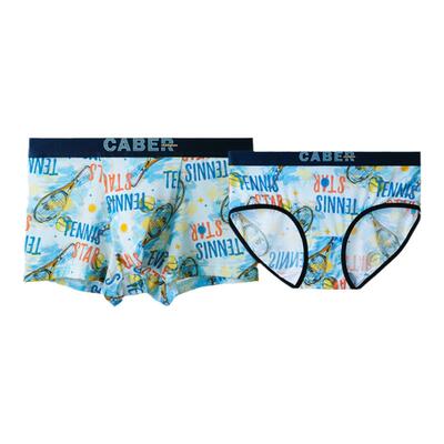 caber卡百利情侣棉男女印花内裤