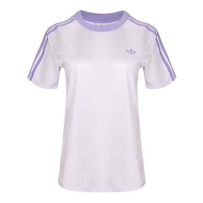 adidas阿迪达斯三叶草上衣秋女三条纹运动舒适休闲短袖T恤 KY0803