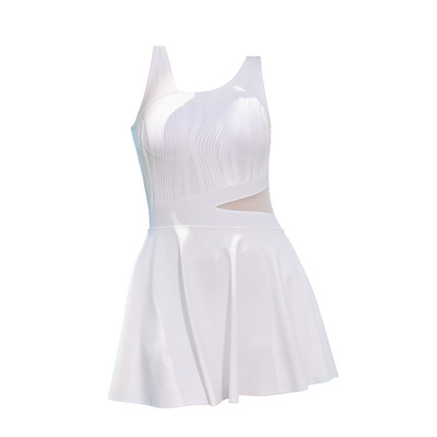 裙式连体游泳衣女泡温泉