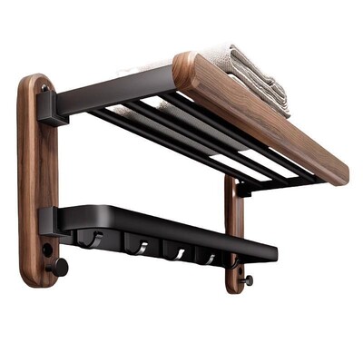 免打孔胡桃木毛巾架|336人收藏