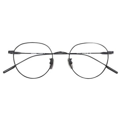 posesion复古圆形超轻纯钛眼镜框