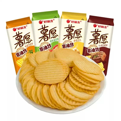 好丽友薯愿薯片35.8g小包装厚切非油炸原味番茄黄瓜休闲零食小吃