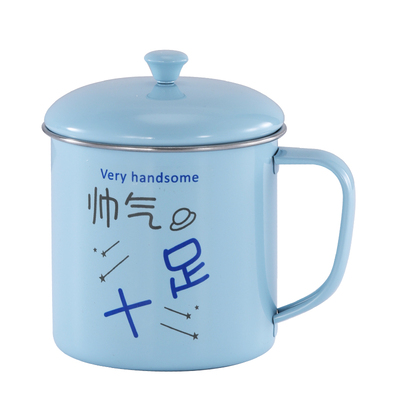 HLK带盖经典304不锈钢水杯品牌杯子创意复古老式怀旧马克杯茶缸子