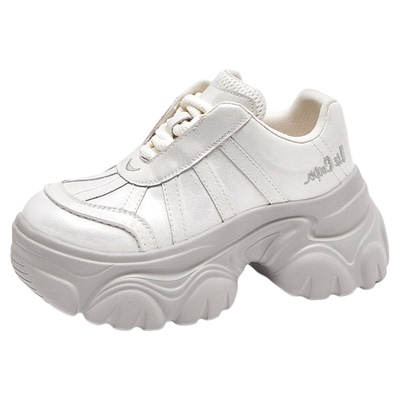 LeeCooper厚底鞋女2026新款春季小个子7cm增高时尚防滑休闲老爹鞋