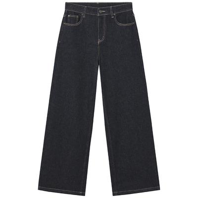 热风2025年秋季新款女直筒牛仔裤