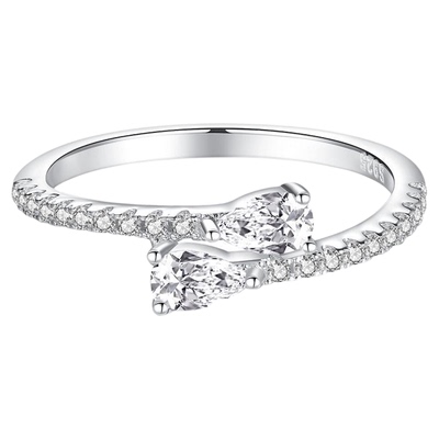 graf家S925纯银叠戴排戒指高碳钻