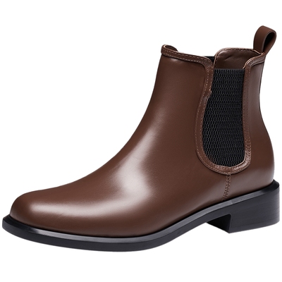 蹀愫显瘦英伦切尔西烟筒靴踝靴