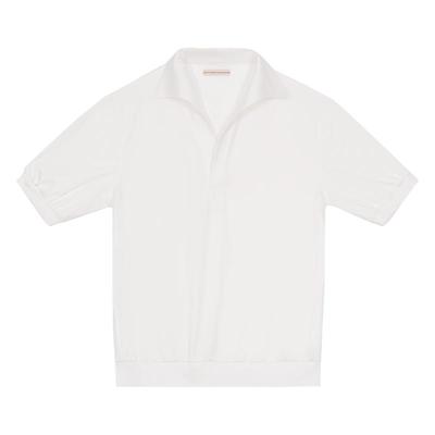 Acmecultum丝光棉一片领polo衫