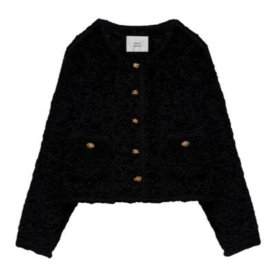 ROEYWANG美丽奴羊卷毛小香风外套