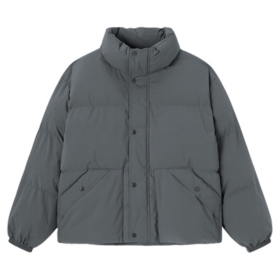 GU极优男装WARM PADDED立领茄克空气棉服厚外套保暖25冬 357823