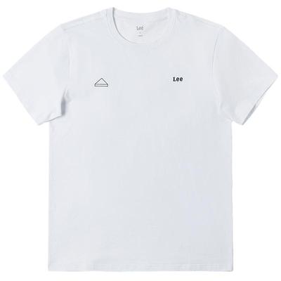 Lee商场同款25新修身版圆领Logo印花男短袖T恤休闲潮LMT010172K99