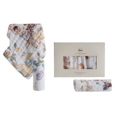 oak全棉六层纱布小方巾