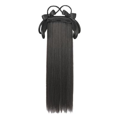 儿童汉服假发包古风新年头饰女古装发箍一体式拜年服造型盘发发髻