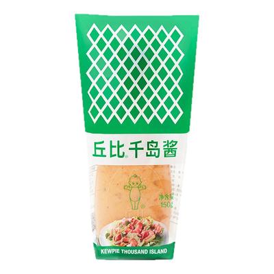 丘比千岛酱150克蔬菜汉堡色拉酱海鲜沙拉酱汁家用双盖挤压软瓶装