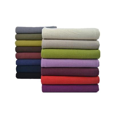 重磅竹节棉麻衣服布料老粗亚麻