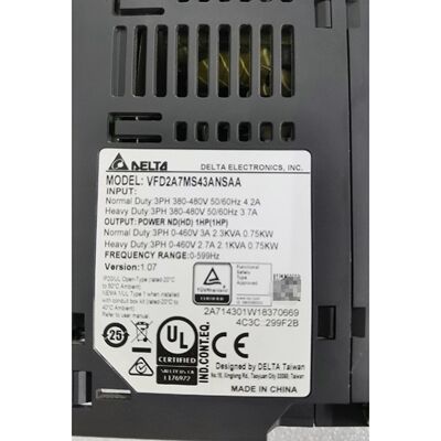 台达变频器FD2A7MS43ANSAA0.75Kw3
