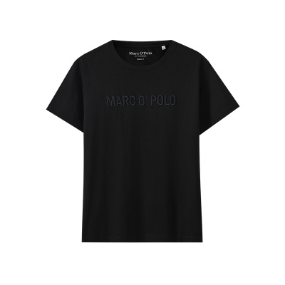Marc O'Polo/MOP【品牌经典系列】纯棉极简立体刺绣字母短袖T恤女