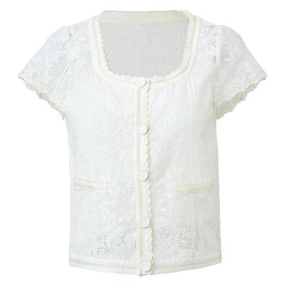 【商场同款】MAXRIENY波嬉风蕾丝千金上衣女修身显瘦女装25夏款