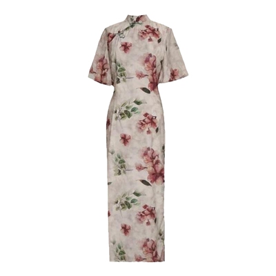 古法改良版倒大袖文艺复古连衣裙