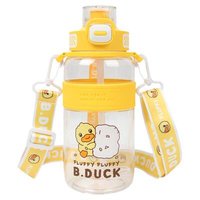 B.Duck卡通小黄鸭吸管杯大容量