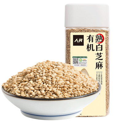 人民食品熟白芝麻粒烘焙凉拌伴侣