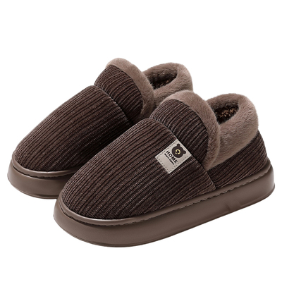 防臭棉拖鞋男士高帮加绒保暖厚底