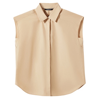 朗姿欧洲EiLEEN ELITEE2025年夏季新款衬衫系带气质上衣短袖衬衣