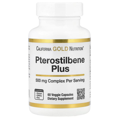 California Gold Nutrition,Pterostilbene Plus,大脑蒋康焕活肌