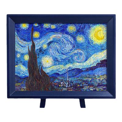 3djp梵高星夜桌面摆饰迷你拼图