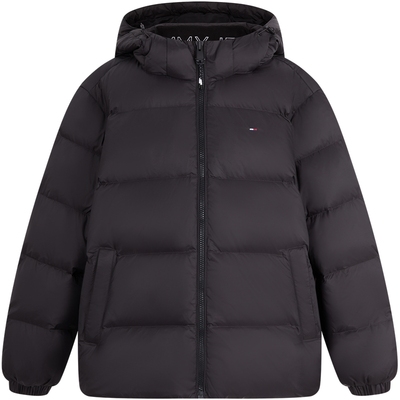Tommy男装复古连帽面包羽绒服
