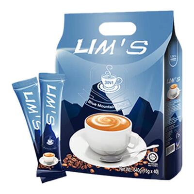 lims蓝山咖啡风味三合一速溶40条装进口零涩