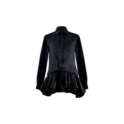 25早秋后构想亚麻衬衣式连衣裙