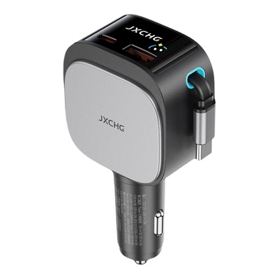 车载充电器120W自带线165W超级快充头汽车点烟器适用苹果华为VIVO