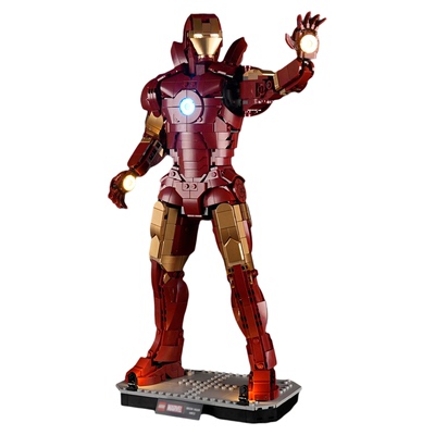 YEABRICKS LED灯饰适用76344钢铁侠 Mark 3 收藏版积木灯光组改件