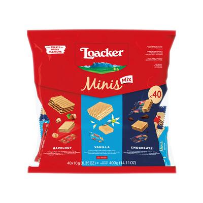 【自营】Loacker莱家进口威化饼干迷你散装独立小包零食mini400g