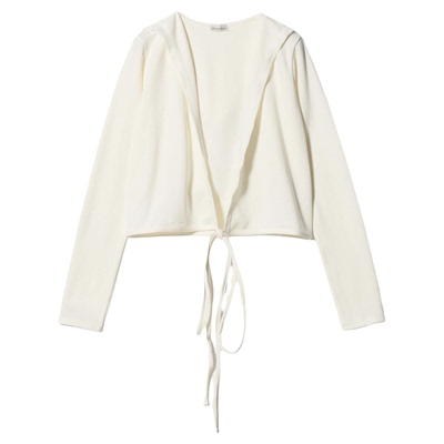 steven alan 2026春夏新品女装 绑带开襟连帽T恤上衣