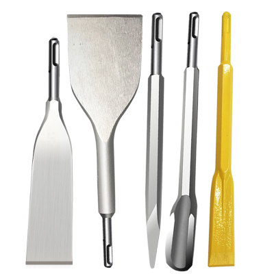 圆柄凿子电锤钻头冲击钻专用铲瓷砖墙皮地皮加宽扁铲尖扁U型镐尖