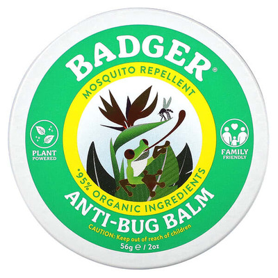 Badger贝吉獾防蚊虫膏有机草本植萃驱蚊膏防叮咬跳蚤迷迭香清爽不