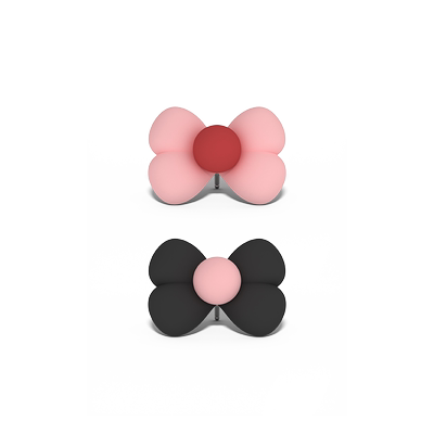 TOGGLER硅胶嘟嘟蝴蝶结耳钉