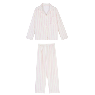 JoyceBra冬季新款条纹珊瑚绒睡衣