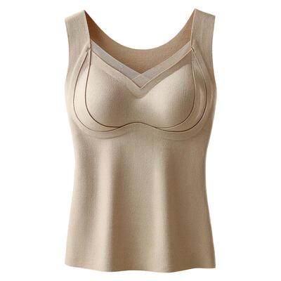 Ordifen/欧迪芬秋冬保暖背心女带胸垫一体式无痕内衣加厚打底内搭