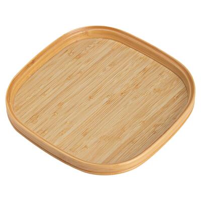 紫泉涧胡桃色竹制托盘茶点盘托盘